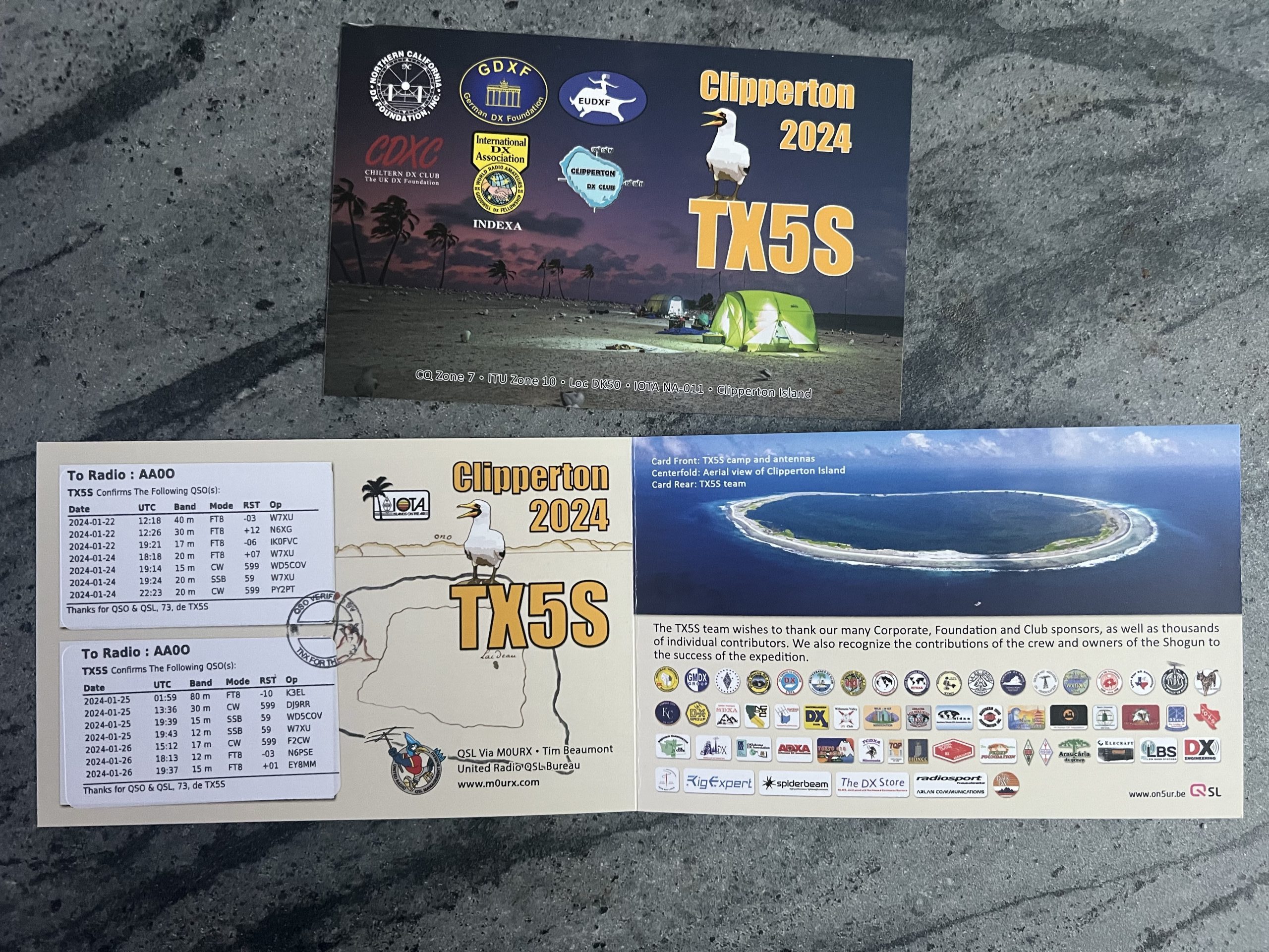 TX5S Clipperton Island DX QSL card - Radio Blog